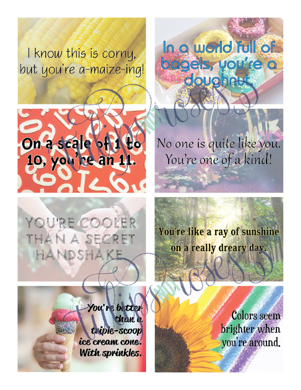 FREEBIES - Student Compliment Cards